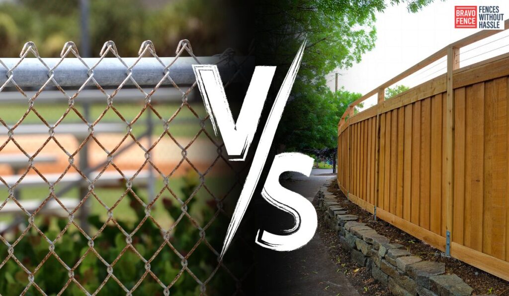 Chain Link Vs. Wood Fence Cost Comparison